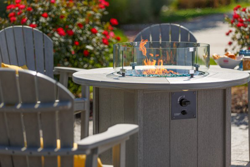 Fire Pit Dining Tables Outdoor Patio Furniture American Recycled Plastic Fire Pit Dining Tables Outdoor Patio Furniture American Recycled Plastic