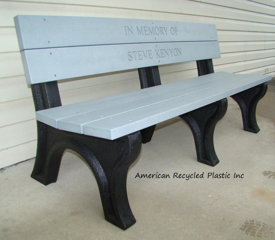 Deluxe park bench:Buy Outdoor Patio Furniture:American Recycled Plastic