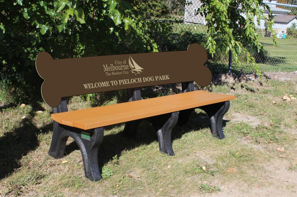 Dog Bone Bench 6' Engraved Back | American Recycled Plastic